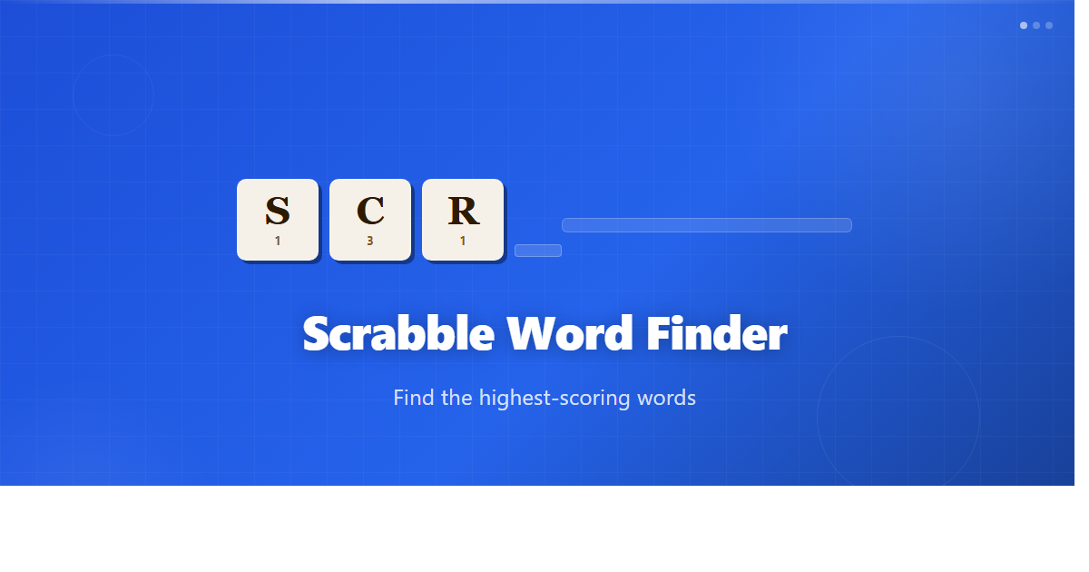 Scrabble Pro Solver - Find Championship Words | iWordFinder.com